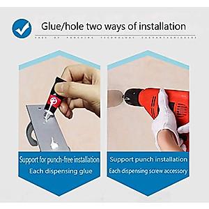 Homwel Wall Mount Hair Dryer Hanging Rack Organizer - Bathroom Storage Basket for Hair Dryer, Flat Iron, Curling Wand, Hair Straightener, Brushes - Holds Hot Tools（White）