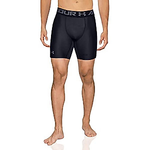 Under Armour Men's HeatGear Armour Mid Compression Shorts MD Black