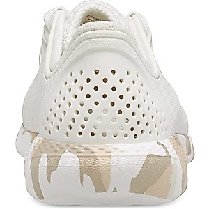 Crocs Women's Literide Pacer Lace-Up Sneakers, Camo/Almost Whi, 7 Women
