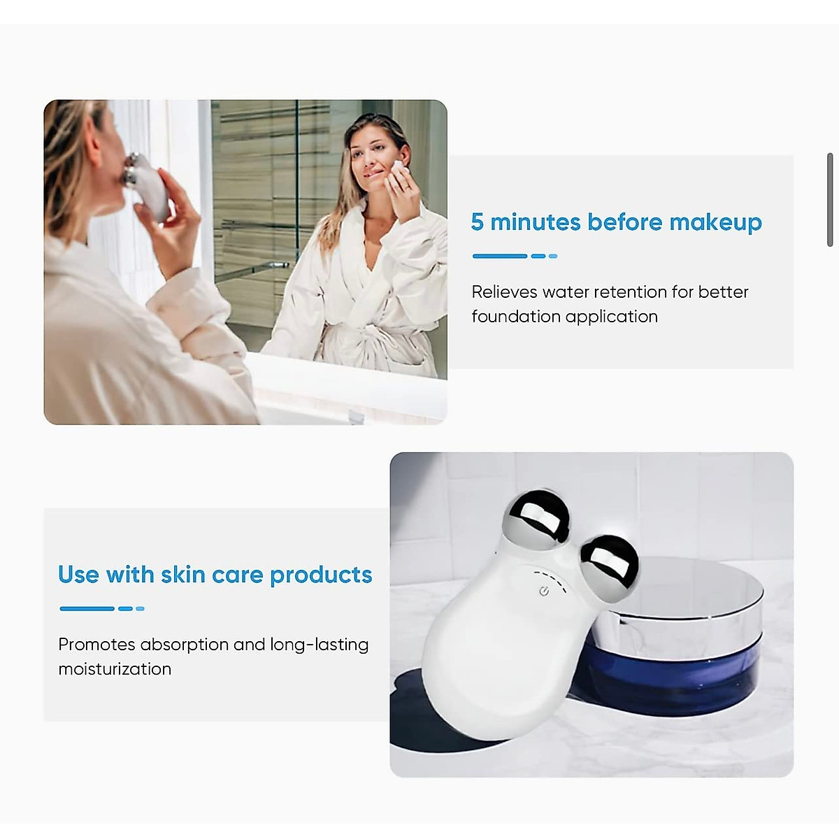 Microcurrent Facial Device-5 Minute face Lift- Microcurrent Facial Toning -Anti-Wrinkle Skin Care Tool for Rejuvenation- Age Spot and Fine Line Reducer face Contour Toner-Microcurrent Toning