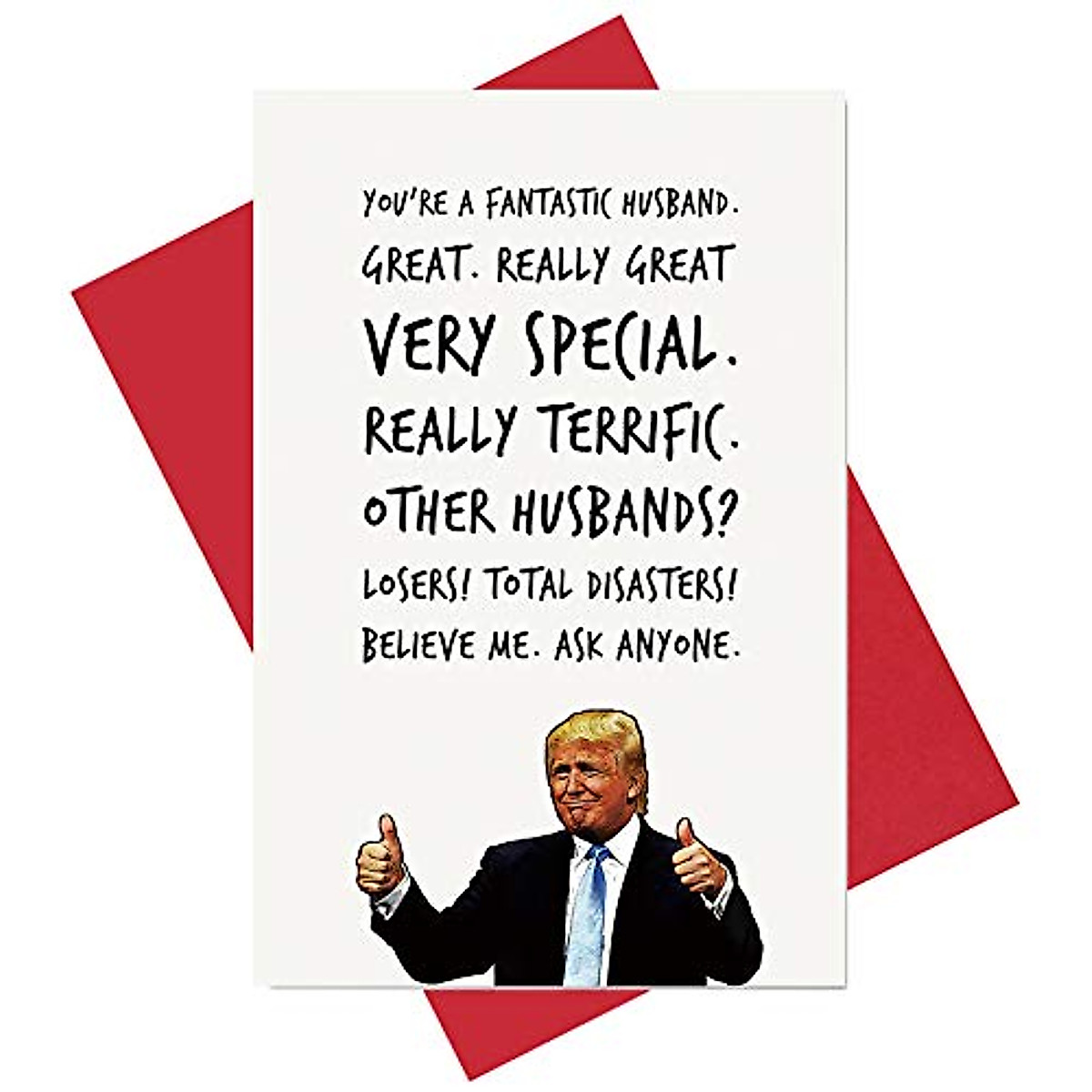 Trump Husband Card, Funny Anniversary Card Birthday Card for Hubby, You Are A Fantastic Husband