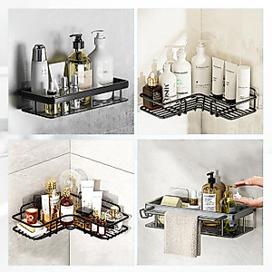 PPJOKERBOY 4 Pack Shower Caddy Adhesive Replacement，No Drilling Wall Hooks Adhesive Strips For Bathroom Shelves And Shower Caddies