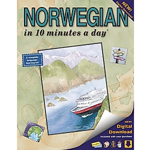 NORWEGIAN in 10 minutes a day: Language course for beginning and advanced study. Includes Workbook, Flash Cards, Sticky Labels, Menu Guide, Software, ... Grammar. Bilingual Books, Inc. (Publisher)