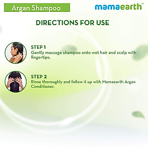 Mamaearth Argan Shampoo with Apple Cider Vinegar | Volumizing Anti Frizz Solution | Hydrating for Dry & Damaged Hair | Sulfate Free | 8.45 Fl Oz (250ml)
