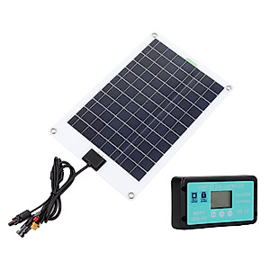 50 Watt 12V Solar Panel with High Conversion Efficiency, Solar Panel Battery Charger with MPPT 100A Controller for 12V Battery and DC Charging Equipment