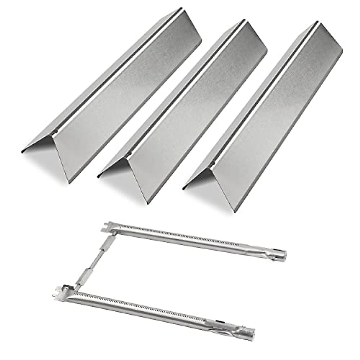Derurizy Grill Replacement Part for Weber Spirit I & II 200 Series, Weber Spirit E-210, S-210, Spirit E-220, S-220, 7635 Flavorizer Bars and 69785 Grill Burner, Stainless Steel Rpair Kit Set