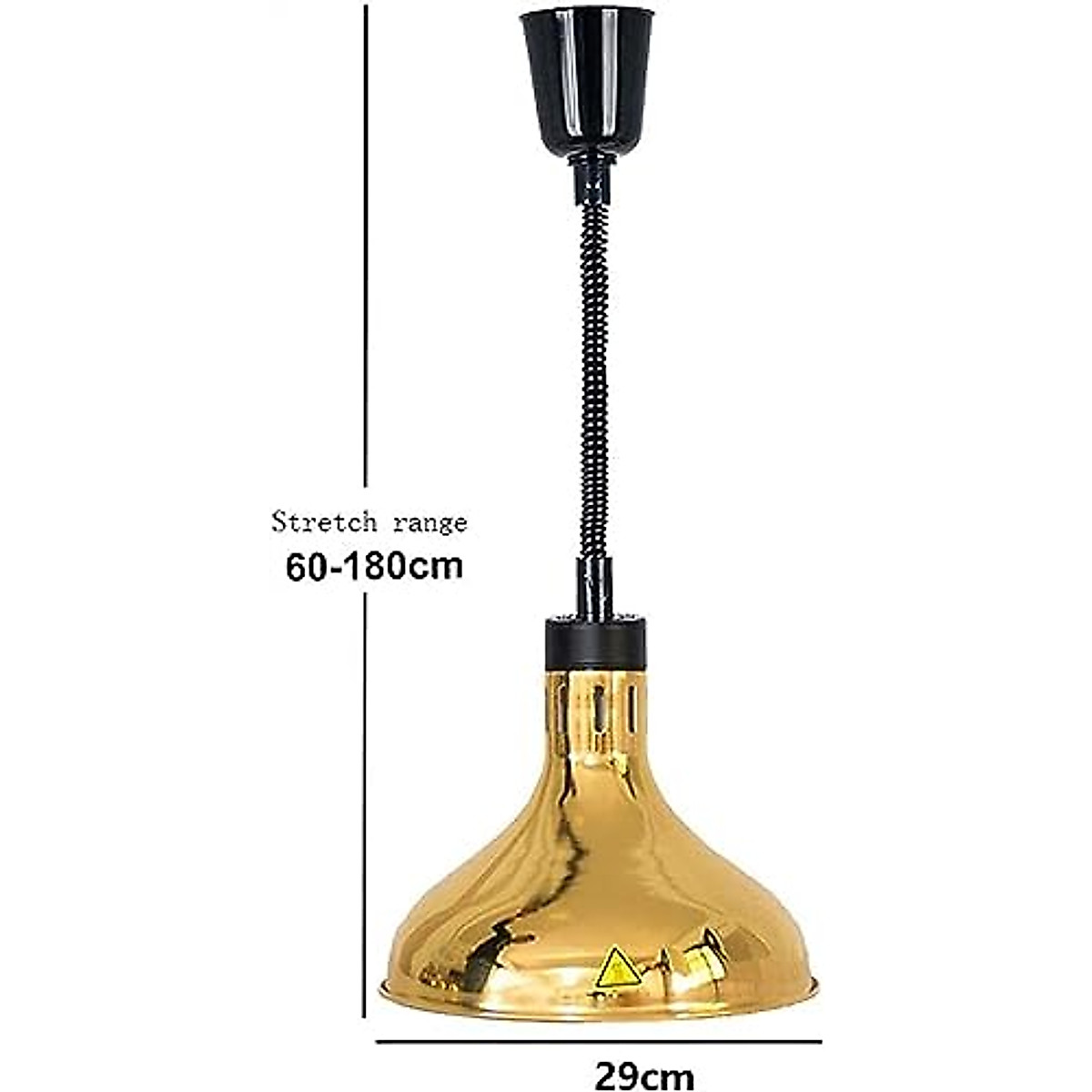 LINKANRUO Commercial Food Heat Lamp,Hanging Food Warmer Lamp for Buffet Profession Kitchen Heating Equipment,Telescopic Length-60-180 cm, 250W/220V Lamps