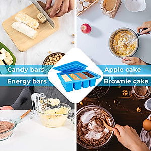 Silicone Butter Mold Set Purple - Holds 8 Tablespoons, 4oz Standard Butter Stick Size, Large Cavity Butter Maker, Non-Stick Butter Tray & spatula, measuring spoons, Ideal For Herb Butter, Brownie Cake