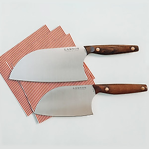Lamson Vintage 2-Piece Chinese Santoku Cleaver Set