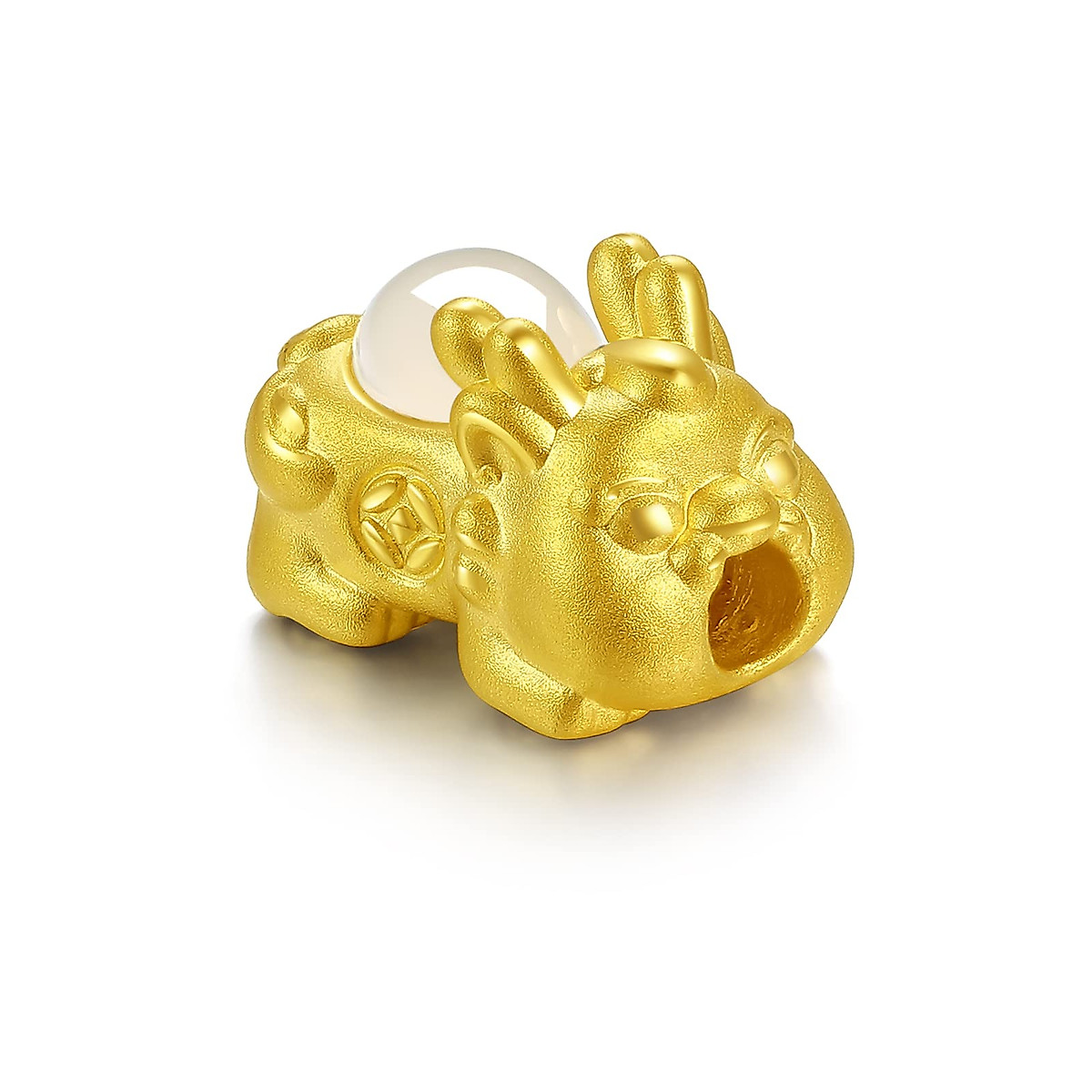 ZHOU LIU FU 24K Solid Gold Bracelets for Women, Real Pure Gold Pixiu Bracelet, Adjustable Red Agate Bead Bracelets with White or Green Nephrite Jade for Men Teen Girls