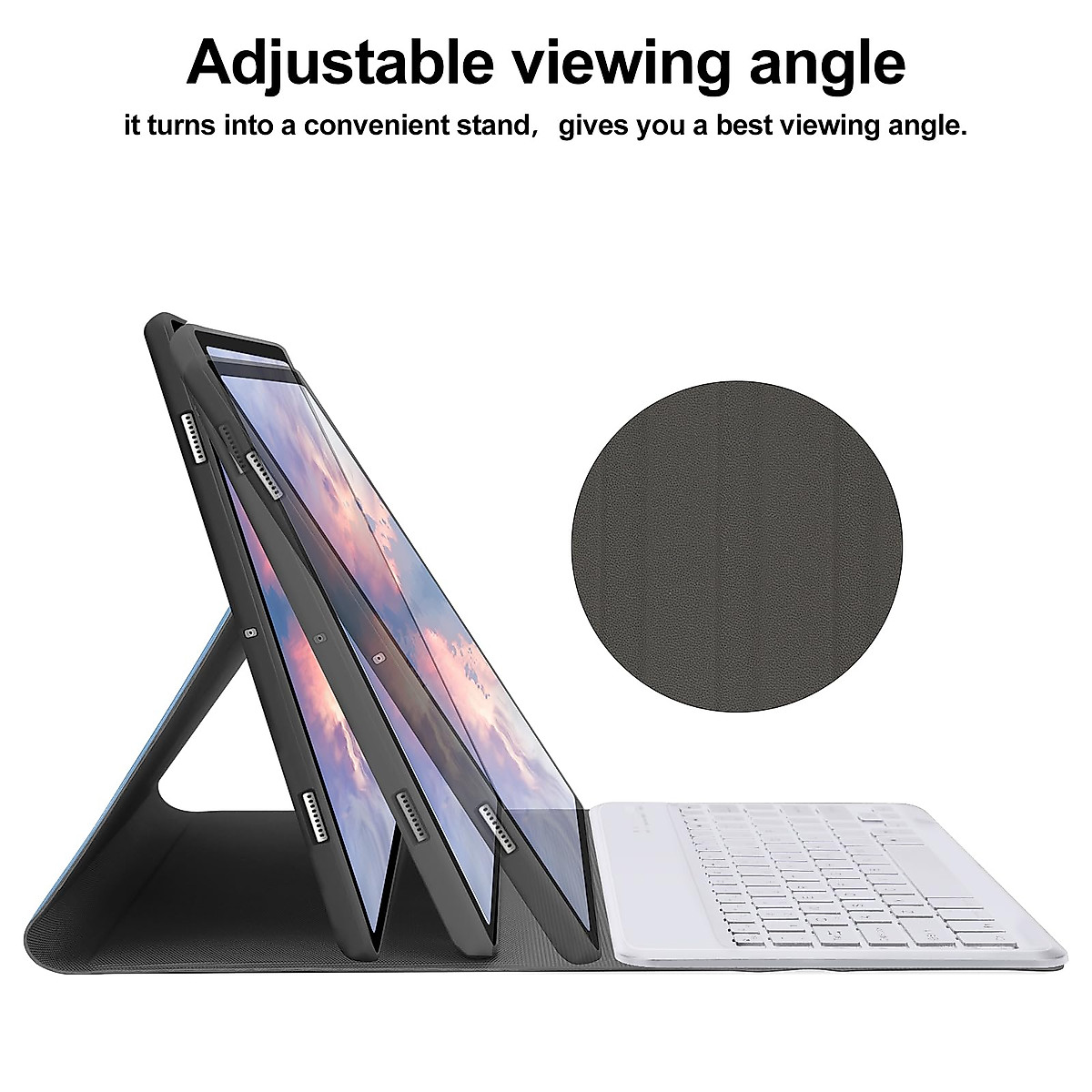 Samsung Galaxy Tab S7 FE/S8 Plus/S7 Plus Case with Keyboard 12.4 Inch - Smart Folio Case with S Pen Holder, 7 Colors Backlight Detachable Wireless Keyboard for Tab S7 FE 2021/S8+ 2022/S7+ 2020, Blue