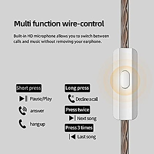 KZ DQS Dynamic Driver Semi-Open HiFi Sound in-Ear Headphones/Earphones/Earbuds, KZ Extra Bassy Drummer in Ear Monitor Headset (Black, with Microphone)