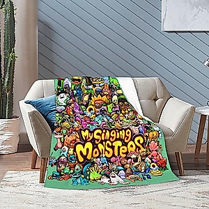 Yfccflloo Cartoon Blanket Throw Flannel Fleece Blanket Lightweight All Seasons for Livingroom/Bedroom/Sofa/Camping50 X40