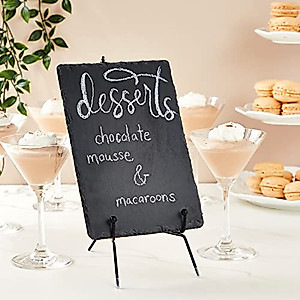 Juvale Juvale 6-Piece Mini Charcuterie Boards with Chalk, Individual Stone Plates for Cheese, Meat, Appetizers, Sushi Plate for Brunch, Dinner, and Reception Meals (6 x 9 Inches)