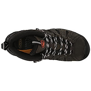 KEEN Men's Voyageur Mid Height Breathable Hiking Boots, Steel Grey/Scarlet Ibis, 10.5