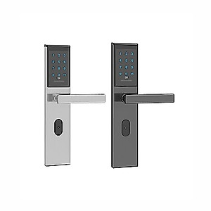 RFID Card Apartment Anti-Theft Swiping Ppassword Induction Electronic Lock+Card (Left Pull, Silver+APP)