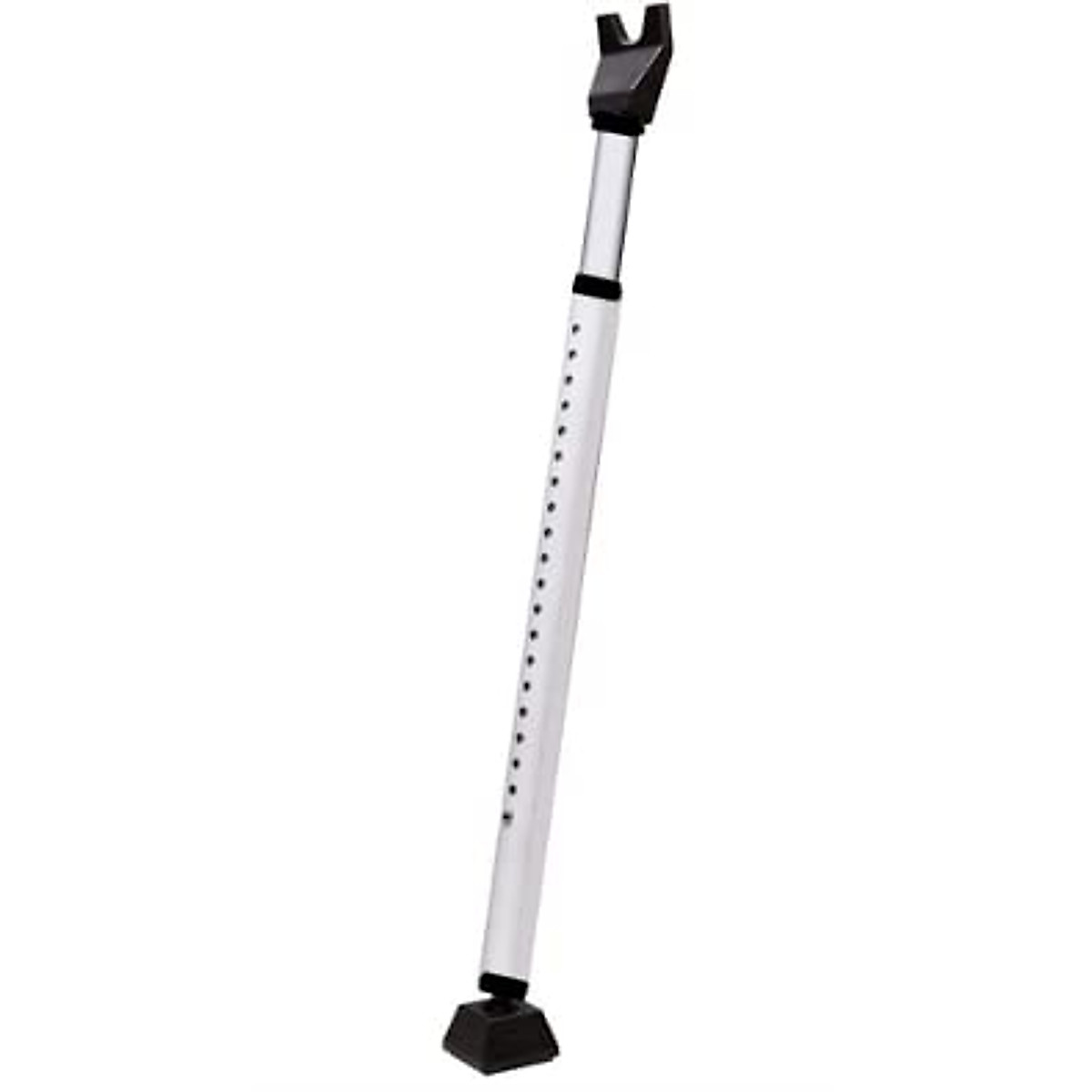 Generic 2-in-1 Solid Steel Security Bar, Heavy Duty Door Stopper and Sliding Patio Door Jammer, Compact, Adjustable Telescopic Length, White