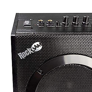RockJam 20 Watt Electric Guitar Amplifier with Headphone Input, Three-Band EQ, Overdrive & Gain Power (RJ20WAR2)