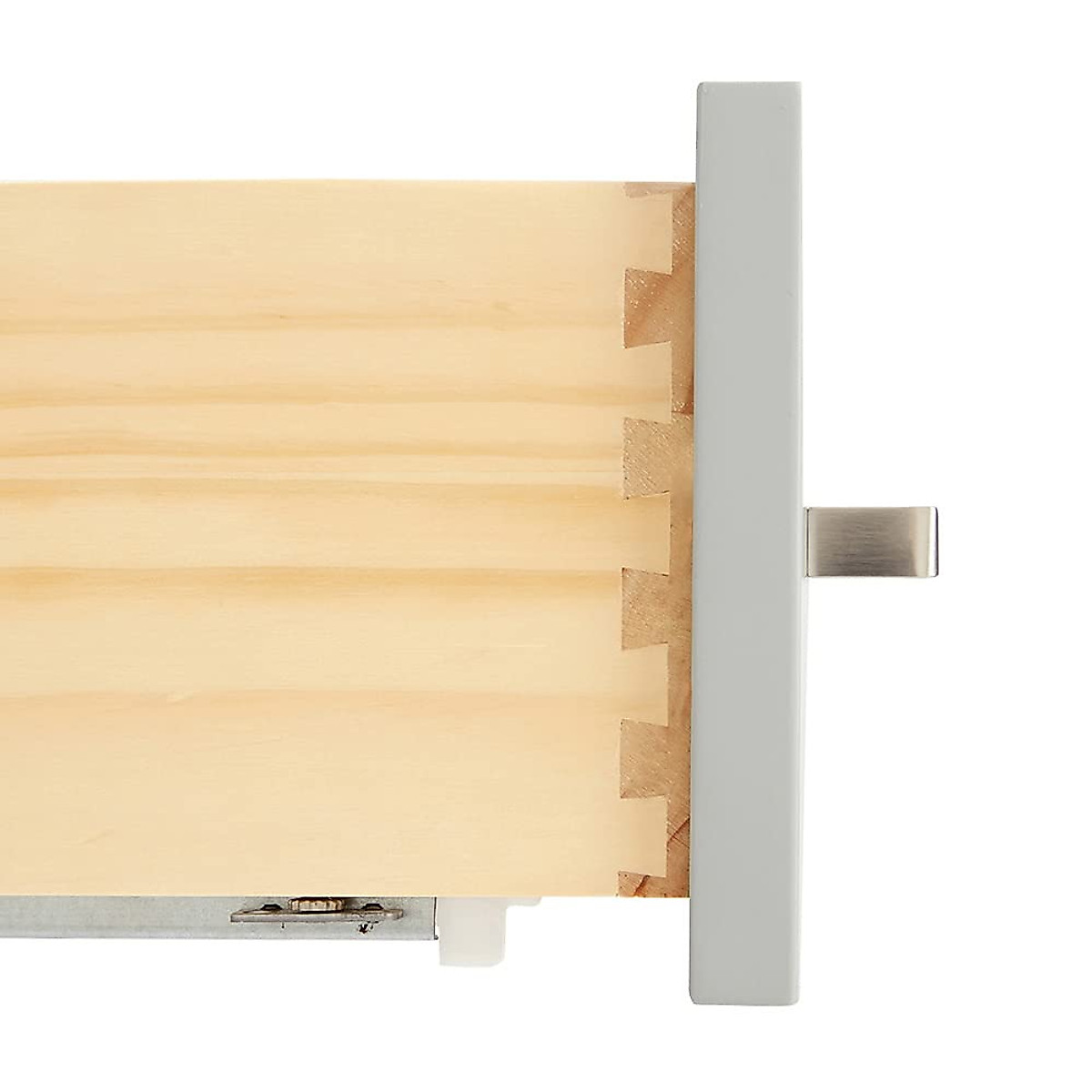 ARIEL 49" Grey Bathroom Vanity with Italian Carrara Marble Countertop & Backsplash, Center Oval Sink, 2 Soft Closing Doors, 9 Full Extension Dovetail Drawers, Brushed Nickel