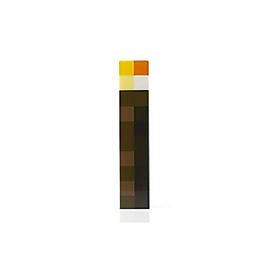 Minecraft Brownstone Torch Lamp | 11.5 Inch LED Night Light | USB Charging Port (USB cable not included)