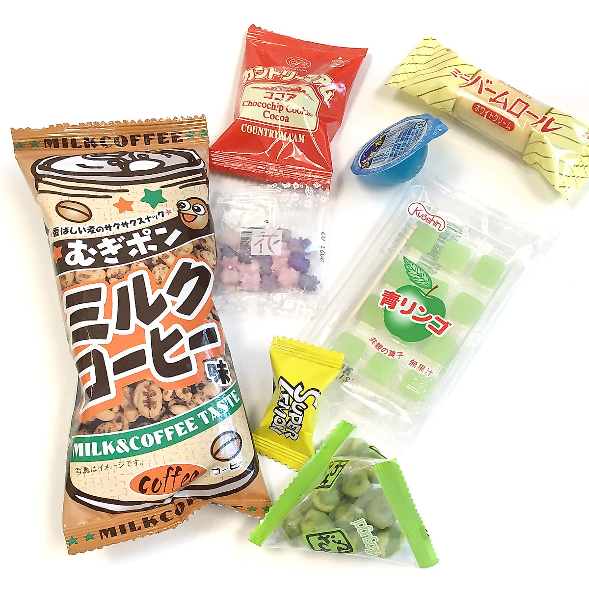 Samurai Kid Dagashi Set, Japanese Snack Assortment 36pc with Samurai Kid sticker