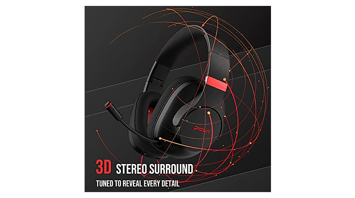 Picun Wireless Gaming Headset - Bluetooth & 2.4Ghz