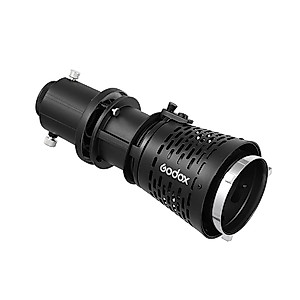 Godox SA-17 Bowens Mount Adapter with Godox SA-P Projection Attachment + SA-06 Iris Diaphragm + SA-09-001 GOBO Set + SA-10 GOBO Set Holder Create Theatrical Effect for Bowens Mount LED Video Light