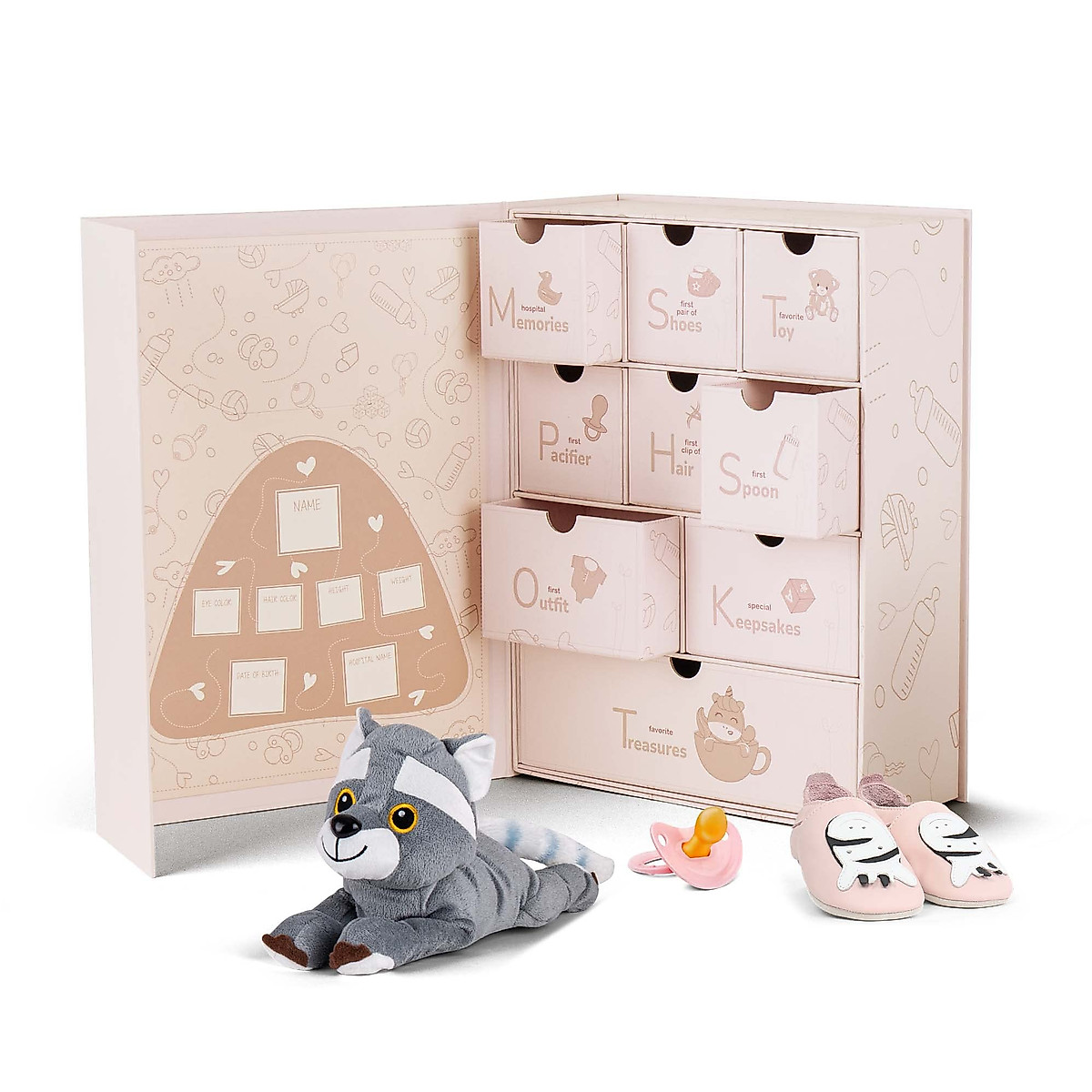 Bright Life Baby Keepsake Box - Memory Book - Preserve Priceless Memories for a Lifetime