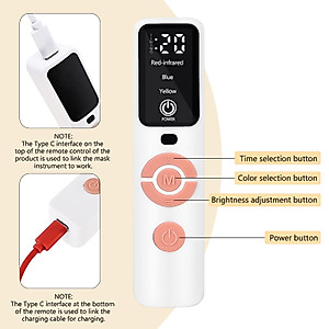 Meifuly Light Therapy Face Mask, Red Blue Yellow L ED Face Mask, Reduce Fine Lines and Wrinkles, Advanced Bendable and Portable Design