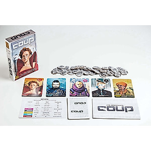 Coup Game Bundle Including Coup (The Dystopian Universe) and Coup Reformation Expansion by Indie Boards and Cards (2 Items)