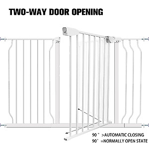 Easy Walk Baby Gate for Stairs & Doorways with Optional Extensions, Detachable Extra Wide Pet Gates with Automatic Closing, Safety Gate, Dog Playpen for Hallway
