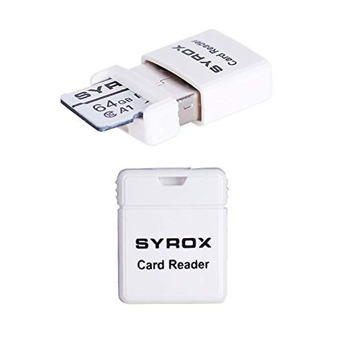 syrox Micro sd Mini Card Reader Data Transfer Fast and Convenient, Easy to Carry, Plug and Play (White)