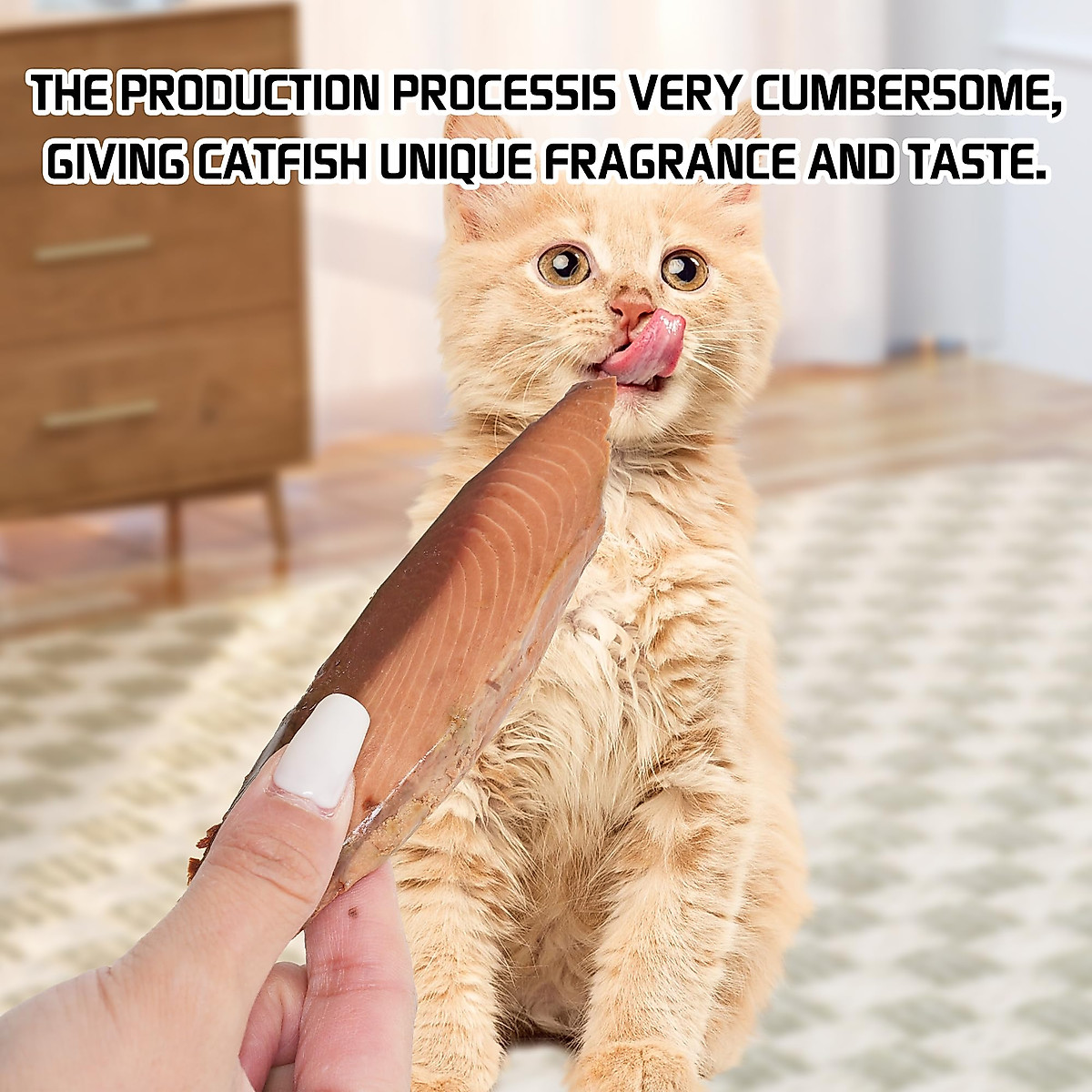 Purrfectpaws Natural Hand-Cut Cat Treats/Cat Complement, 0.8 Ounces of cat Topper, Cat Broth Digestive Support Hairball Control, six in a Pack(Bonito Flavored)