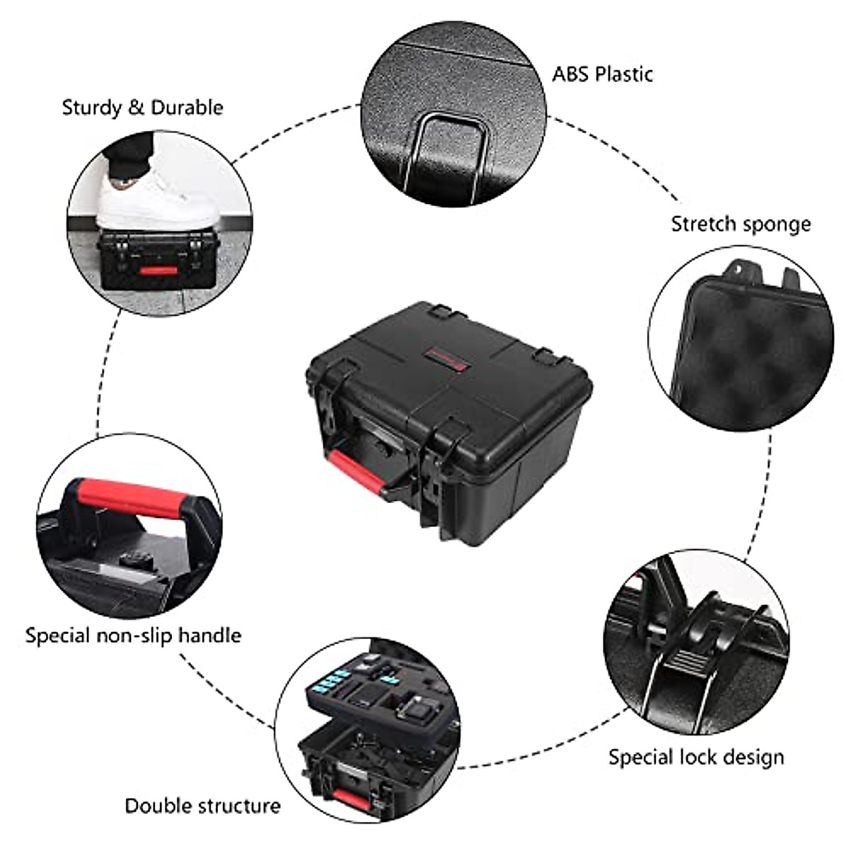 Smatree GA700-3 Waterproof Hard Case Compatible for GoPro Hero 11/10/9/8/7/6/5/4/3 Plus/3/GoPro Hero 2018/DJI OSMO Action Camera, 11.7 Liter(Camera and Accessories Not Included)