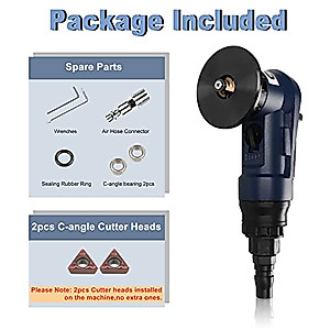 Mini Pneumatic Chamfering Machine,Air Chamfer Tool for Chamfering Metal 45 degree Arc Corner Beveling Trimming Deburring Machine (Blue)