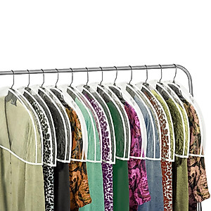 5 PACK Clear Clothing Hanger Shoulder Covers, Shoulder Cover for Clothes Closet Bulk clothes for Hanging Clothes, Suit, Coats, Jackets, Dress Open Closet Storage