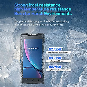 Big Walnut B2 Rugged Smartphone Unlocked, 8000mAh Battery 8GB 256GB Android 12 Cell Phone, 64MP Camera 24MP Night Vision,IP68 Waterproof Mobile Phone Unlocked 5G GSM Dual Sim NFC