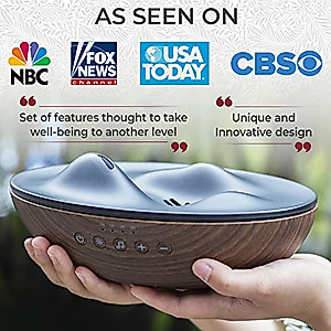 Innovative Aromatherapy Oil Diffuser with Essential Oil Set for Large Room, Zen Design, 6 Relaxing Sounds, White Noise Machine, 7 Night Lights, Ultrasonic Super Quiet Cool Mist Aroma Humidifier