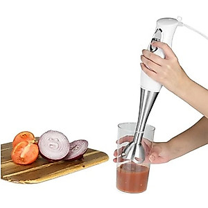 Kalorik Electronic Stick Mixer Dual Speed Control Settings, Stainless Steel Shaft and Blade ,200 Watt Motor for Easy Mixing, 30 Fluid Ounce Mixing Cup