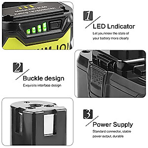 Fancy Buying CO. 6000mAh 18V Lithium Replacement Battery for Ryobi 18V Lithium Battery P102 P103 P104 P105 P107 P108 P109 Ryobi ONE+ Cordless Tool