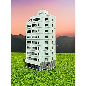 N Scale Train Railway Scene City White high-Rise Building Assembly Model-1:160