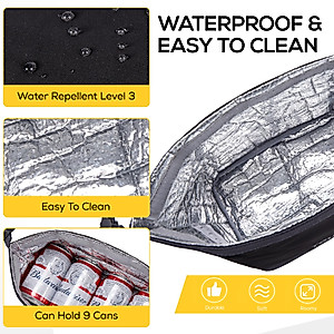 TOURIT Large Lunch Bag 24-Can (14L) Insulated Lunch Box Portable Soft Cooler Lunch Cooler for Adult Men Women, Grey