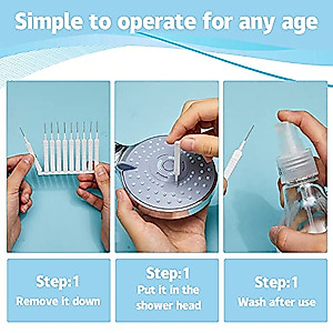 Hushee 100 Pieces Shower Head Cleaning Brush Shower Head Cleaner Tool Anti Clogging Shower Nozzle Cleaning Brush Multifunctional Hole Cleaning Brush for Pore Small Nozzle Keyboard