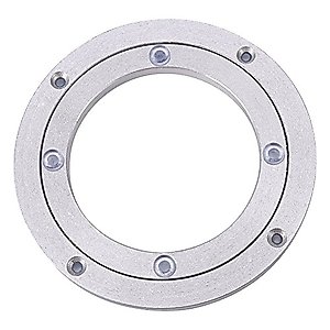 Heavy Duty Aluminium Alloy Rotating Bearing Turntable Round Dining Table Smooth Swivel Plate ( Size:8Inch)