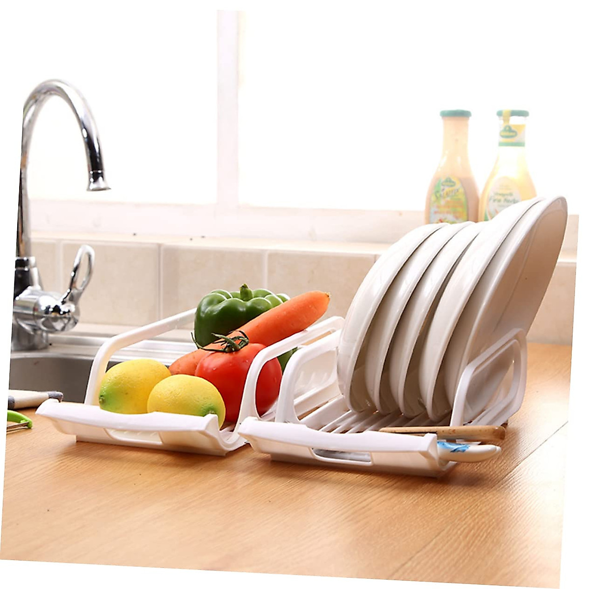 DOITOOL Plastic White Beverage Rack, 20 in L x 10 in W x 6 in H