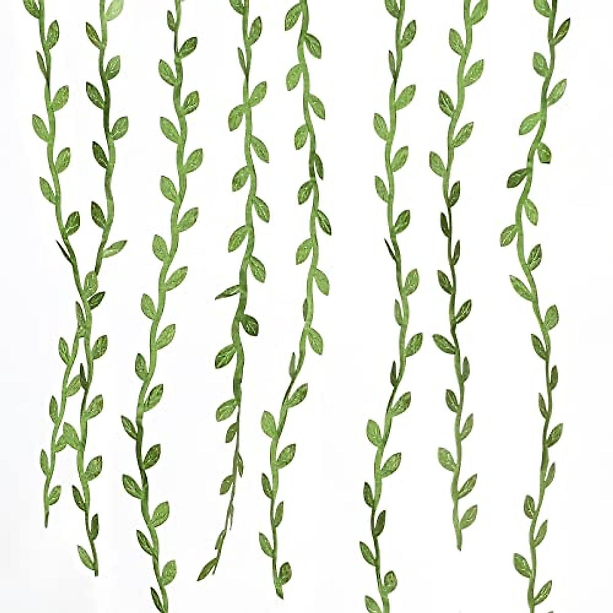 Sunm Boutique 265 Ft Leaf Ribbon, Artificial Vines Leaves String, Jungle Botanical Greenery, Olive Green Leaves Leaf Trim Ribbon for Party Wedding Garden Home Decoration