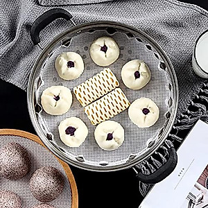 16 Pack Round Silicone Dehydrator Sheets, 13 Inch Non-stick Round Dehydrator Mesh, Silicone Steamer Liners, Fruit Dehydrator Mats for Drying Fruit, Making Beef Jerky, Steaming Food