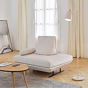 Globe Electric 67502 Lex 60" Floor Lamp, Rose, Gold Accents, in-Line On-Off Foot Switch, Pink