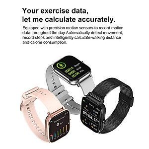 houseege Smart watch for Android and iPhone ip67 Waterproof MP3 Playback, Touch Screen with Sports Mode, Notifications, Stylish Smartwatches for Men and Women (Black)