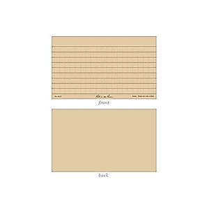 Rite in the Rain All Weather Index Cards, 3" x 5", Universal Pattern, Tan (No. 991T)